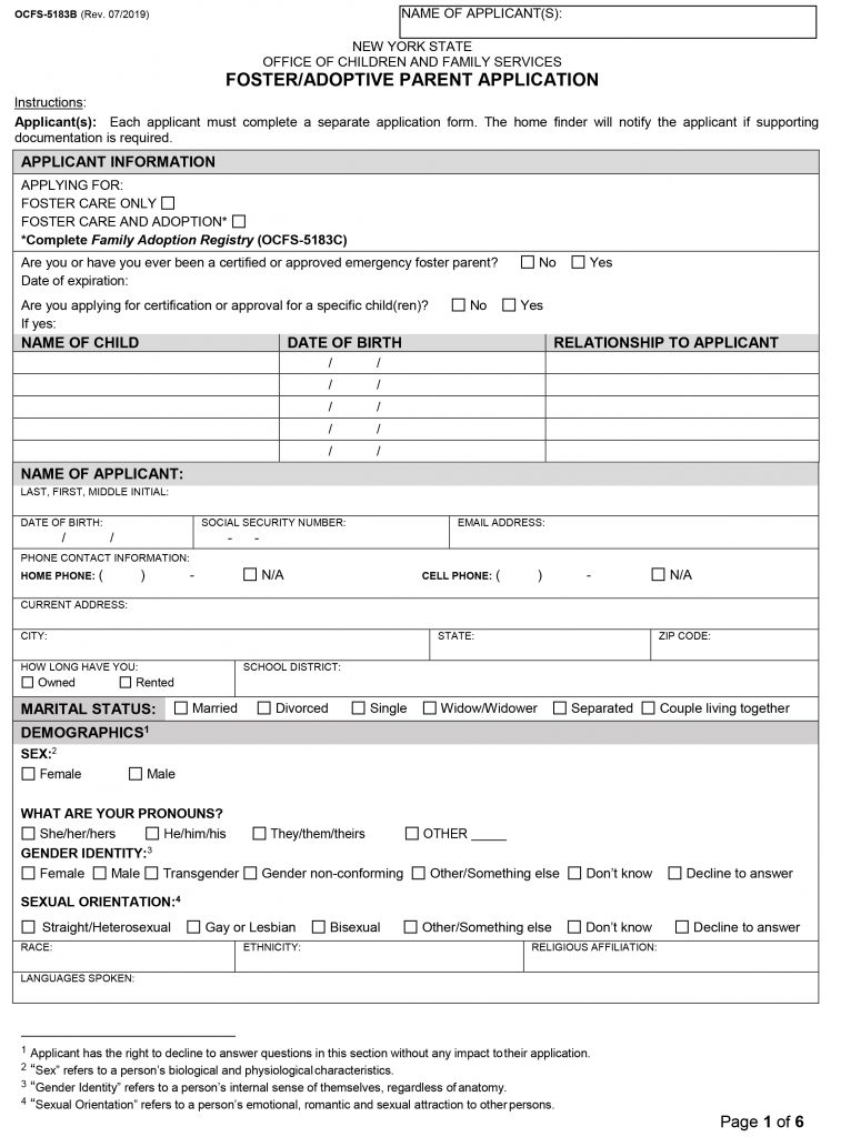 Application for Foster Care Certification - The House of the Good Shepherd